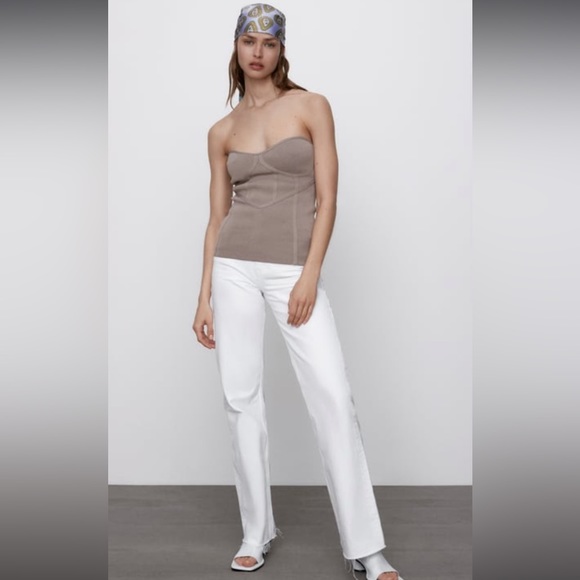 Zara | Tops | Zara Bustier Strapless Tube Top | Poshmark